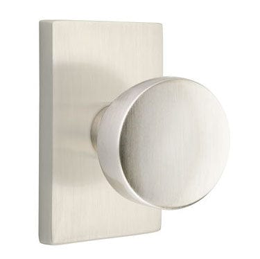 Emtek Laurent Knob with Modern Rectangle Rosette — Express Hardware Direct