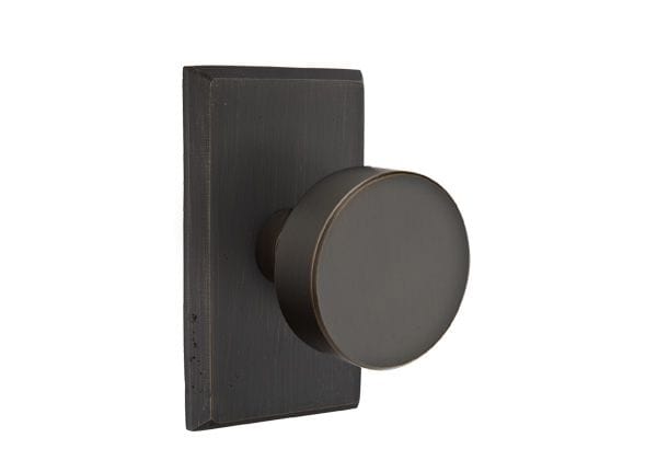 Emtek Bronze Round Knob with No. 3 Rosette — Express Hardware Direct
